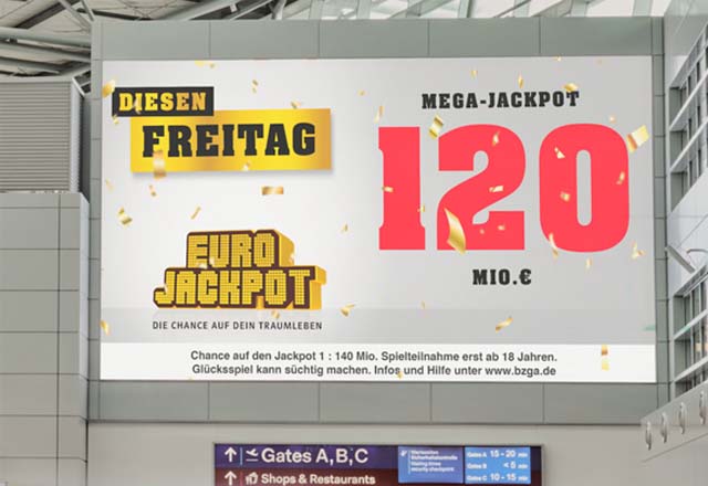 Eurojackpot: Mehr geht nichtJ - ackpot jetzt bei 120 Millionen Euro! Eurojackpot: Mehr geht nichtJ - ackpot jetzt bei 120 Millionen Euro!